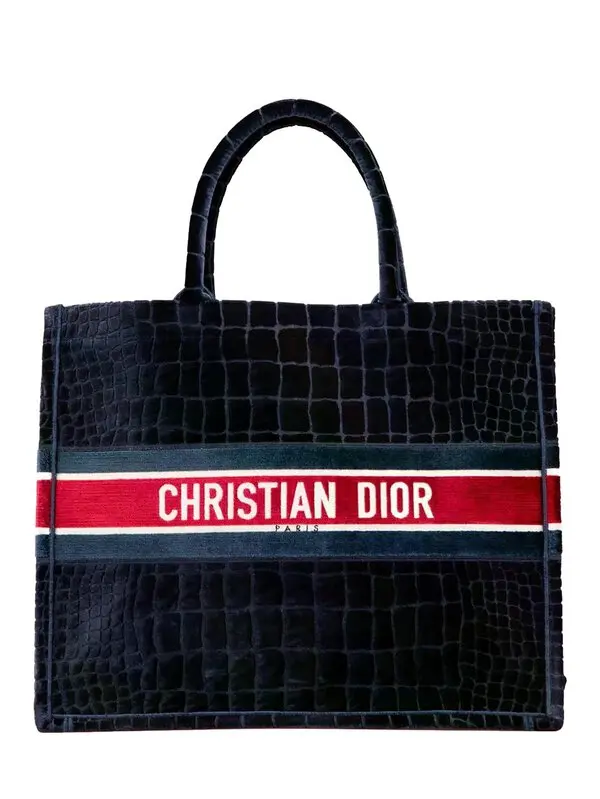 Dior Pre-owned 2021 Embossed Book Tote Bag - Blue