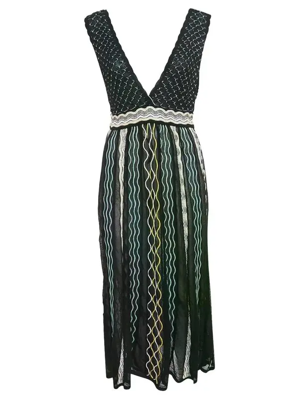 Missoni Stripe-detail Midi Dress - Black
