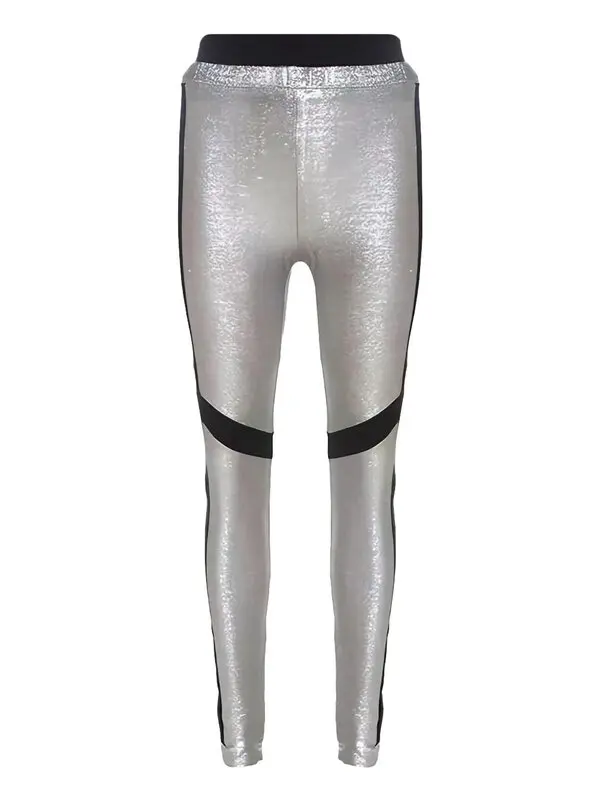 Just Cavalli Panelled Leggings - Metallic