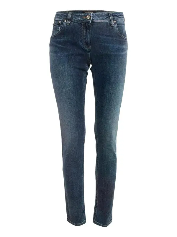 Roberto Cavalli Logo-patch Jeans - Blue