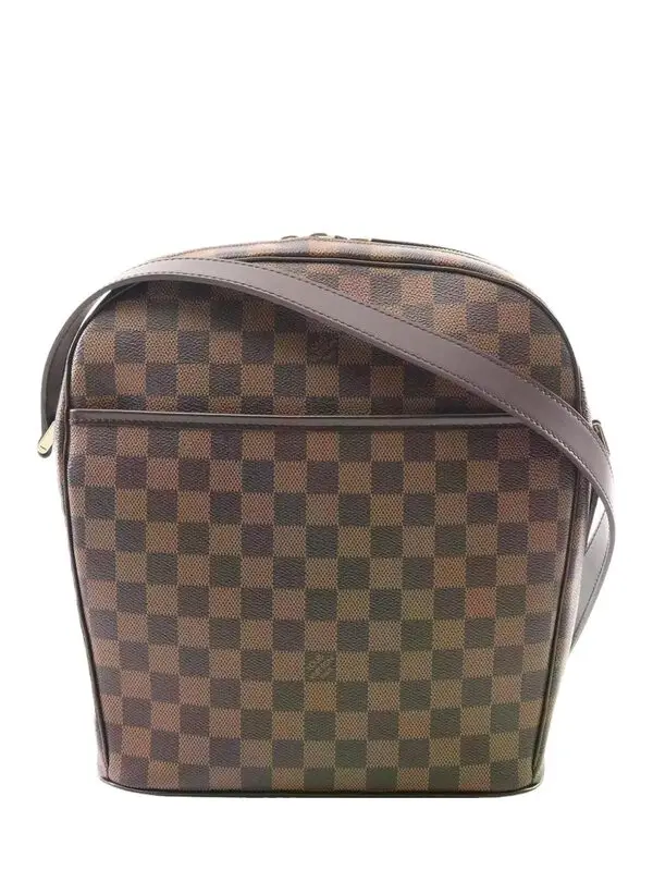 LOUIS VUITTON 2002 Damier Ebene Ipanema Gm Shoulder Bag - Brown