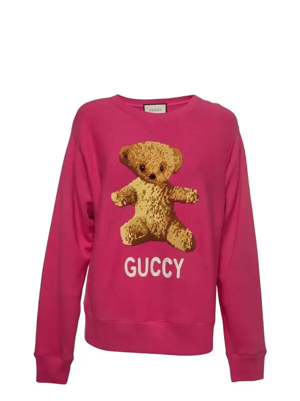 Gucci Teddy Bear-motif Sweatshirt - Pink