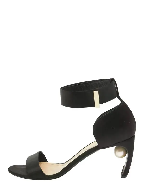 NICHOLAS KIRKWOOD 75mm Satin Ankle-strap Heels - Black