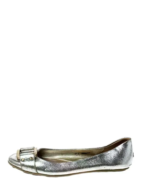 JIMMY CHOO Leather Ballet Flats - Metallic