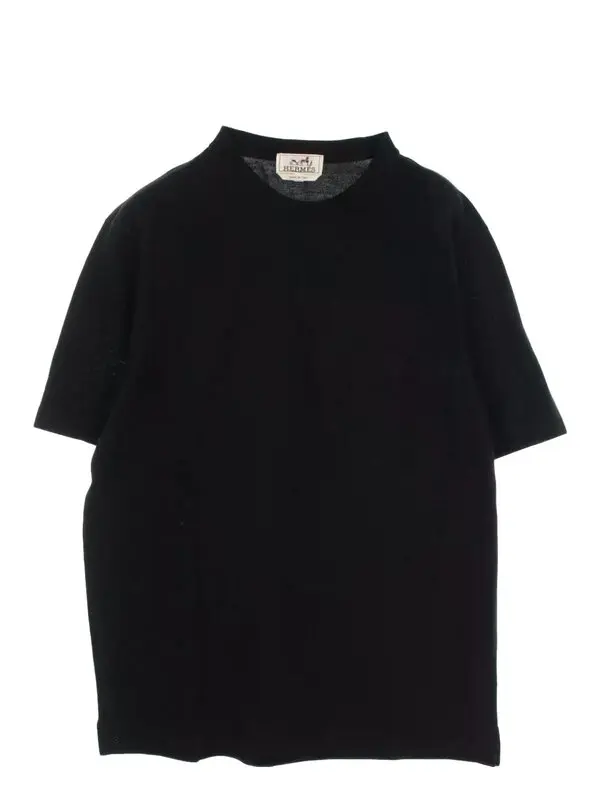 Hermès 2010 Logo-embroidered T-shirt - Black