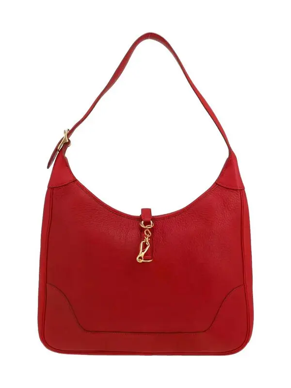 Hermès 1997 Trim Fjord Leather Shoulder Bag - Red