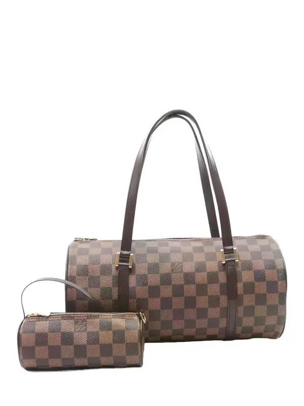 LOUIS VUITTON 2005 Damier Ébène Papillon 30 Tote Bag - Brown