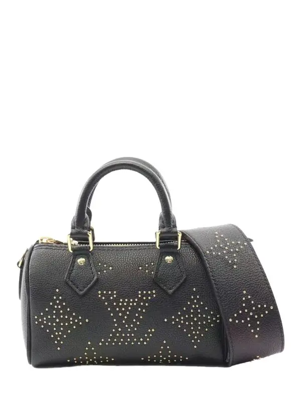 LOUIS VUITTON 2021 Mini Nano Speedy Tote Bag - Black