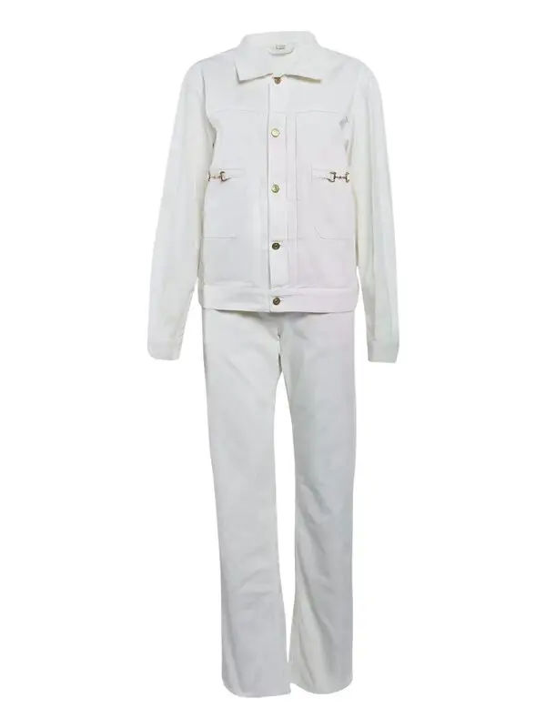 Gucci Buttoned Denim Set - White