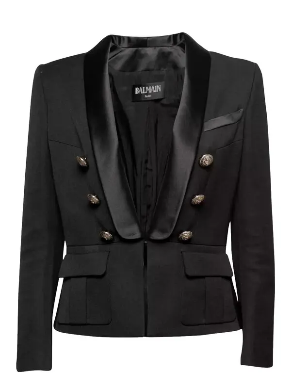 Balmain Structured-shoulder Blazer - Black