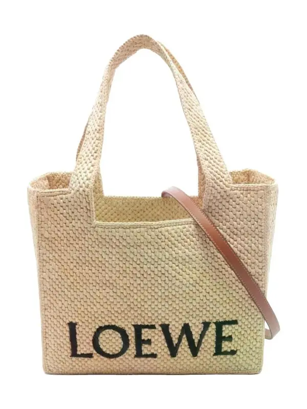 Loewe 2020 Raffia Tote Bag - Neutrals