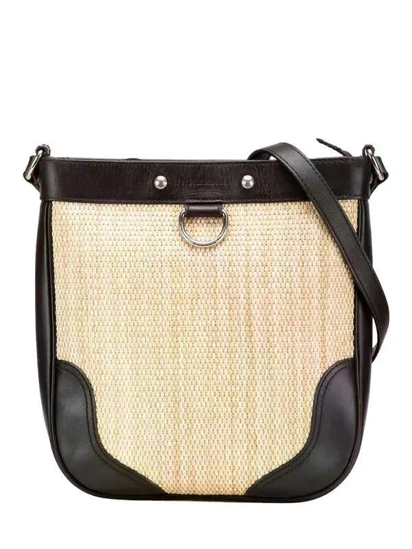Burberry Raffia Crossbody Bag - Brown