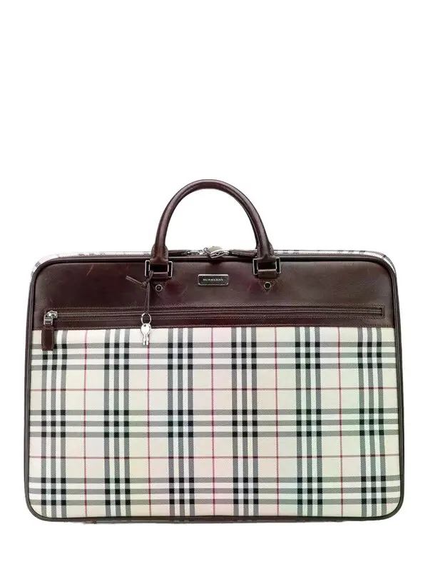Burberry House Check Canvas Travel Bag - Brown