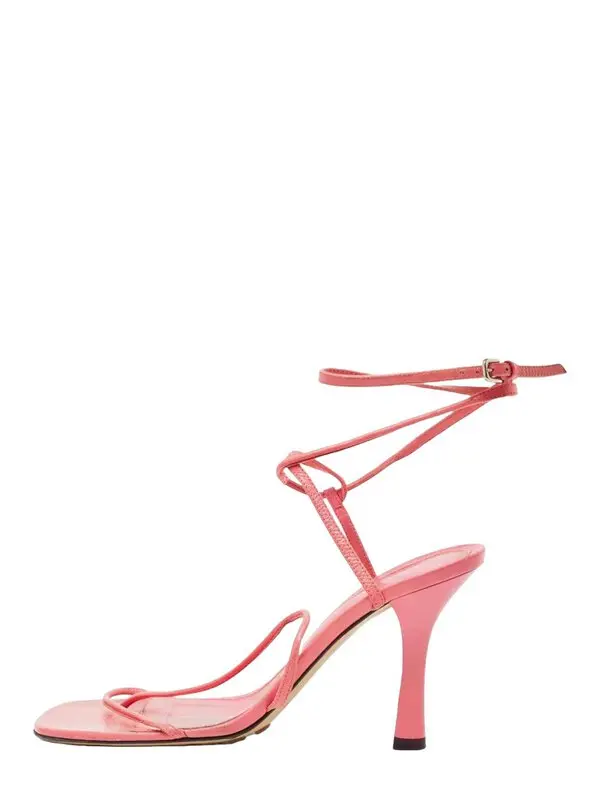 Bottega Veneta 95mm Leather Heeled Sandals - Pink