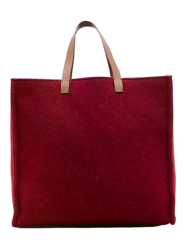 Fendi Felt Shopping Tote Bag - Red