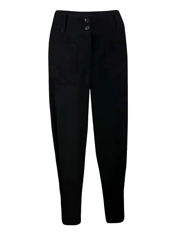 Emporio Armani Patch-pockets Tapered Trousers - Black