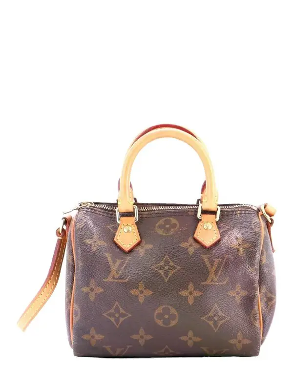LOUIS VUITTON Speedy Bandouliere Nano Crossbody Bag Monogram Canvas - Brown