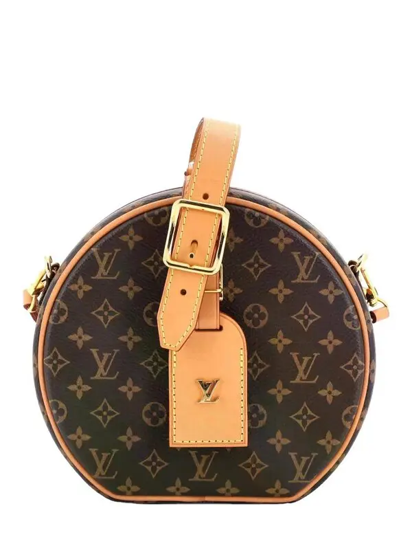 LOUIS VUITTON Petite Boite Chapeau Monogram Canvas Crossbody Bag - Brown