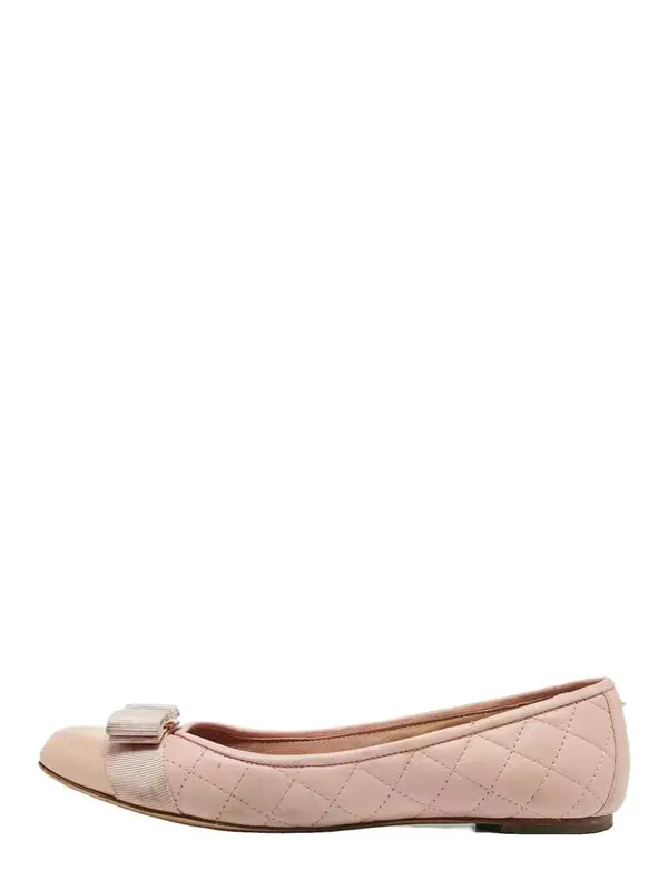 FERRAGAMO Leather Ballet Flats - Pink