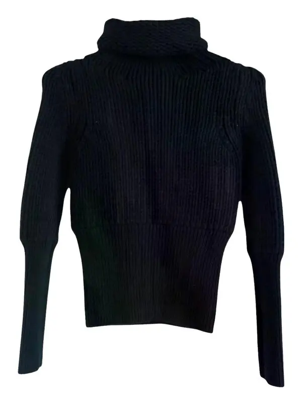 Gucci Ribbed Long Sleeve Sweater - Black