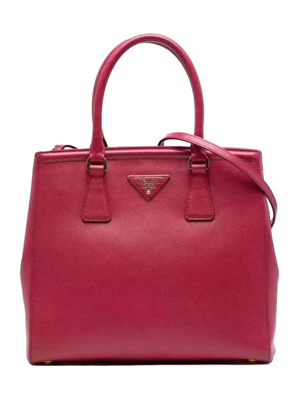 Prada Saffiano Lux Parabole Satchel - Red
