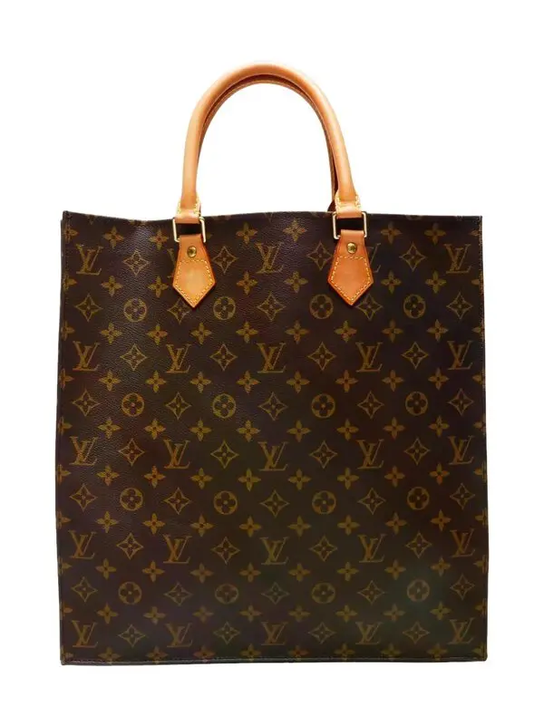 LOUIS VUITTON Monogram Sac Plat Tote Bag - Brown