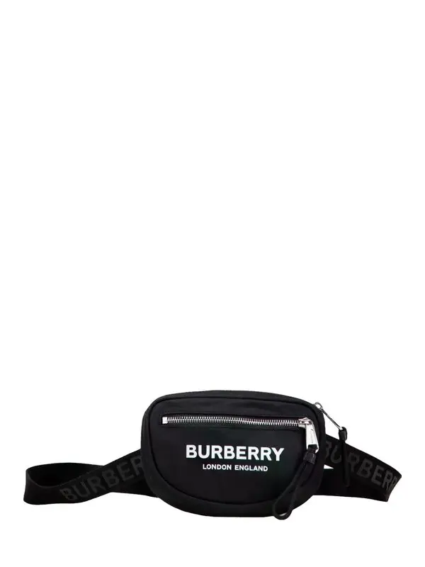 Burberry 2018-2025 Nylon Logo Cannon Belt Bag - Black