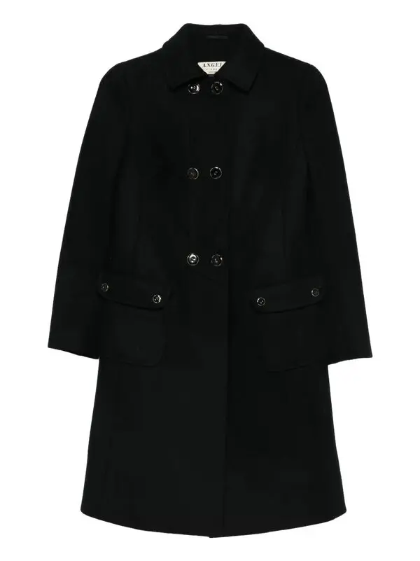 A.N.G.E.L.O. VINTAGE CULT 1960s Double-breasted Wool Coat - Black