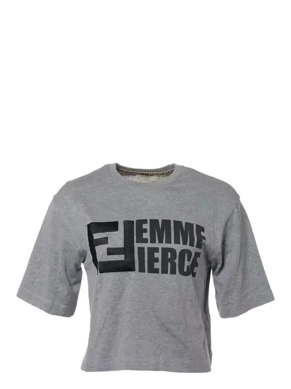 Fendi Logo-print T-shirt - Grey