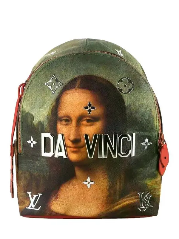 LOUIS VUITTON 2017 Jeff Koons Mona Lisa Backpack - Green