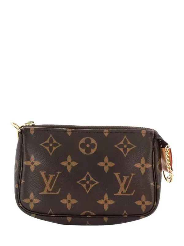 LOUIS VUITTON Pochette Accessoires Monogram Canvas Mini Clutch - Brown
