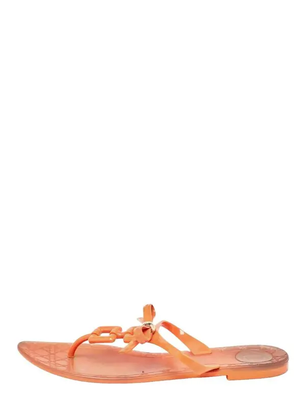Dior Chain-detail Flat Sandals - Orange