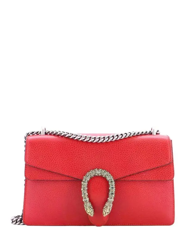 Gucci Dionysus Leather Shoulder Bag - Red