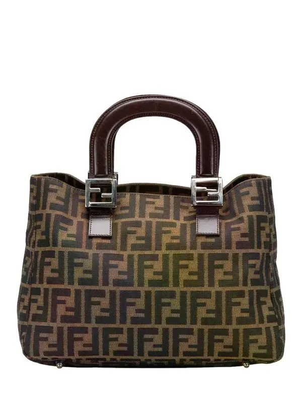 Fendi 20th Century Zucca Canvas Twins Tote Bag - Brown