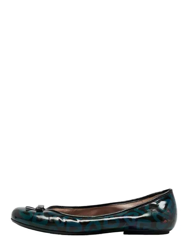 Marc Jacobs Heart-print Ballerina Flats - Black