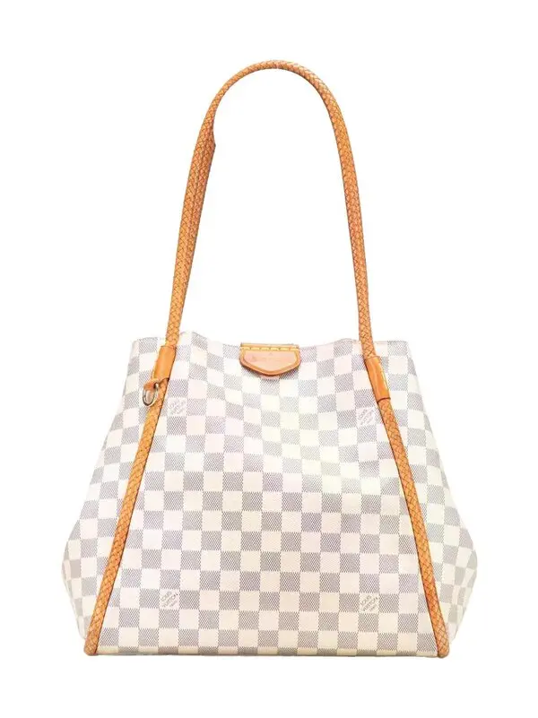LOUIS VUITTON Damier Azur Propiano Tote Bag - White