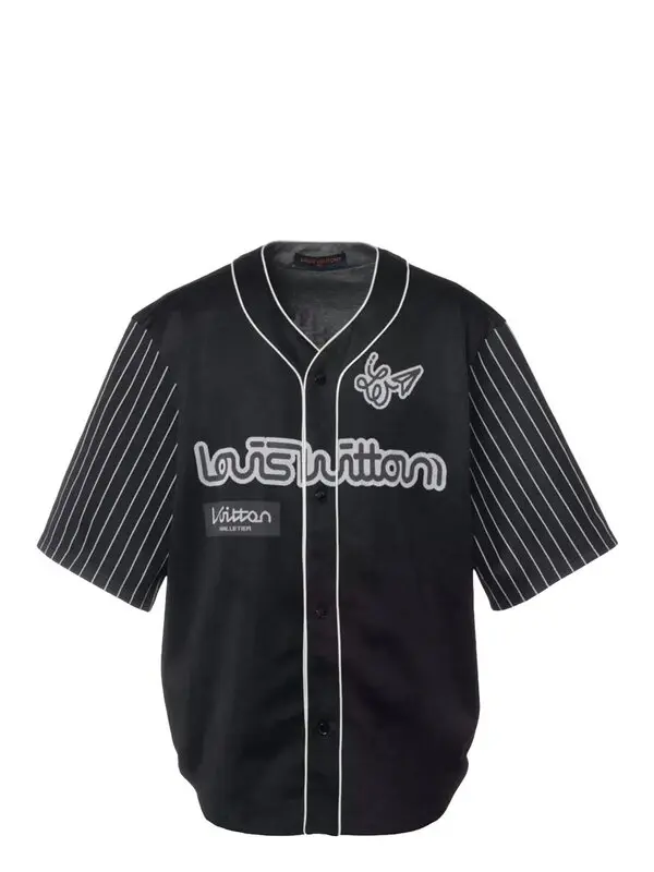 LOUIS VUITTON Logo-print Baseball Shirt - Black