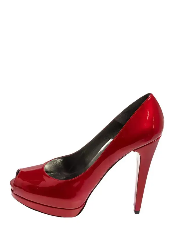 STUART WEITZMAN 130mm Patent Leather Peep-toe Pumps - Red