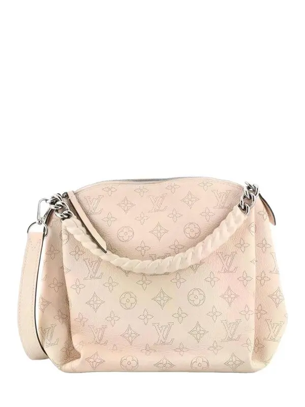 LOUIS VUITTON Babylone Handbag Mahina Leather Bb Hobo Bag - Neutrals