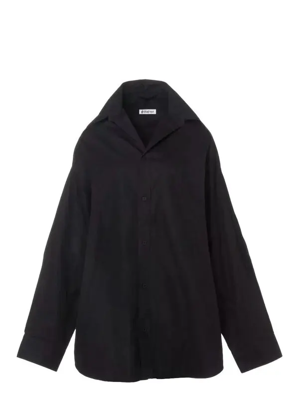 Balenciaga 2022 Lifted-collar Shirt - Black