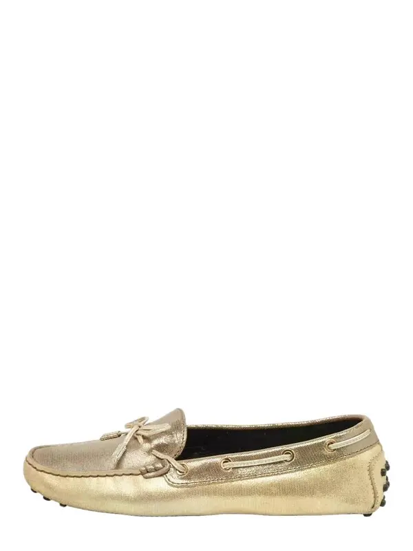TOD'S Suede Loafers - Gold