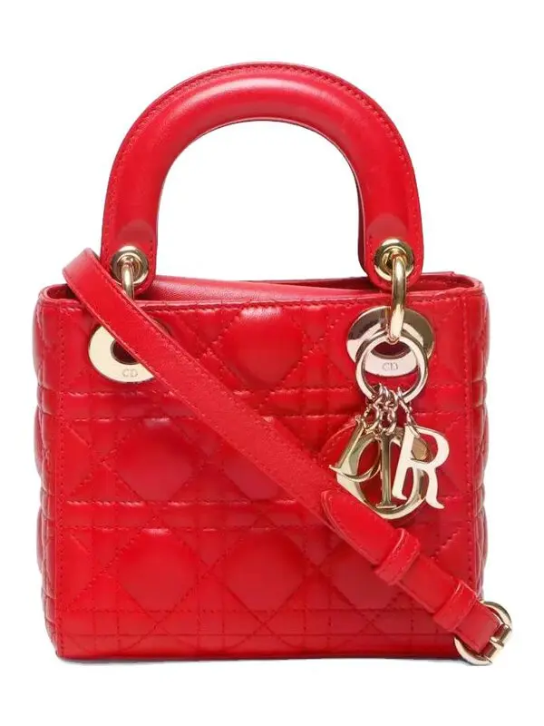 Dior Pre-owned Mini Lady Handbag - Red
