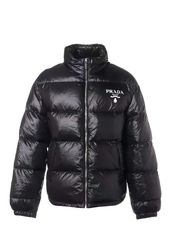 Prada 2022 Logo-detail Down Jacket - Black