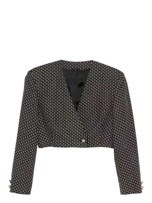 Versace 1980s Cropped Jacket - Black