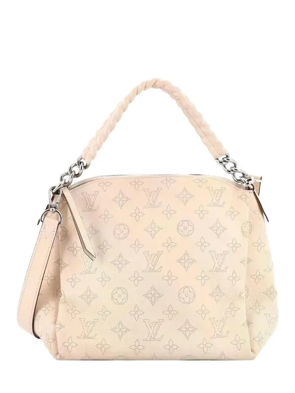 LOUIS VUITTON Babylone Handbag Mahina Leather Bb Hobo Bag - Neutrals