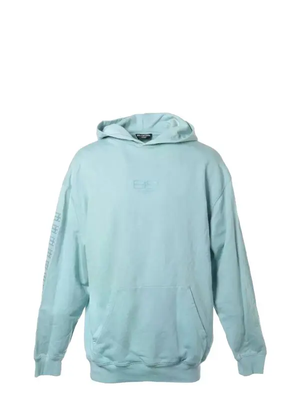 Balenciaga 2022 Logo Hoodie - Blue
