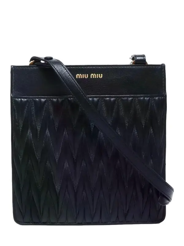 Miu Miu Pre-owned Matelassé Shoulder Bag - Black