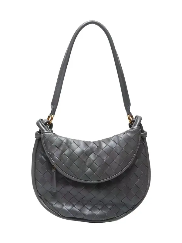 Bottega Veneta Intrecciato Shoulder Bag - Grey