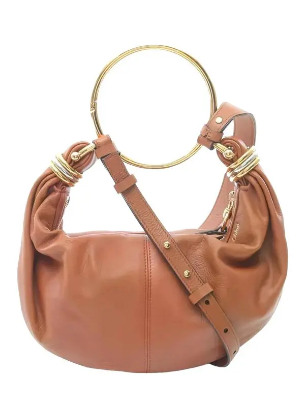 Chloé Small Bracelet Hobo Leather Tote Bag - Brown