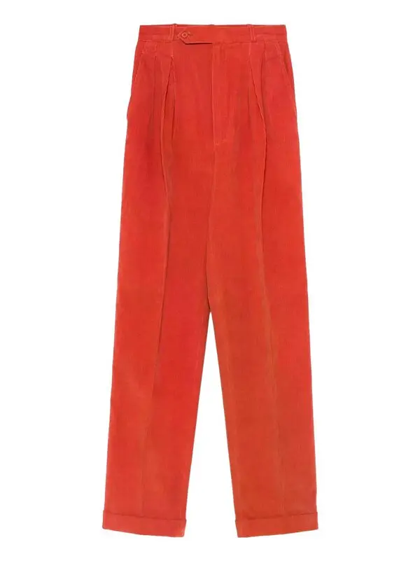 Saint Laurent Pre-owned 1970s Corduroy Trousers - Red